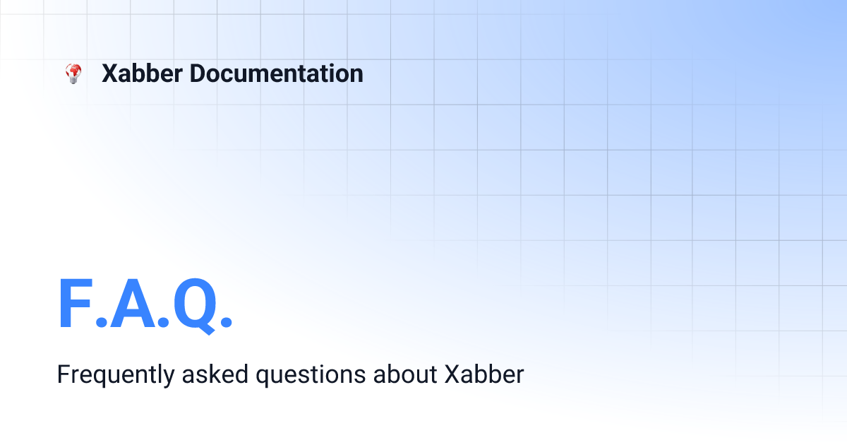 F.A.Q. | Xabber Documentation